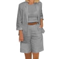 Likimi Two Piece Sets For Women Long Sleeve Lapel Button Down Solid ...