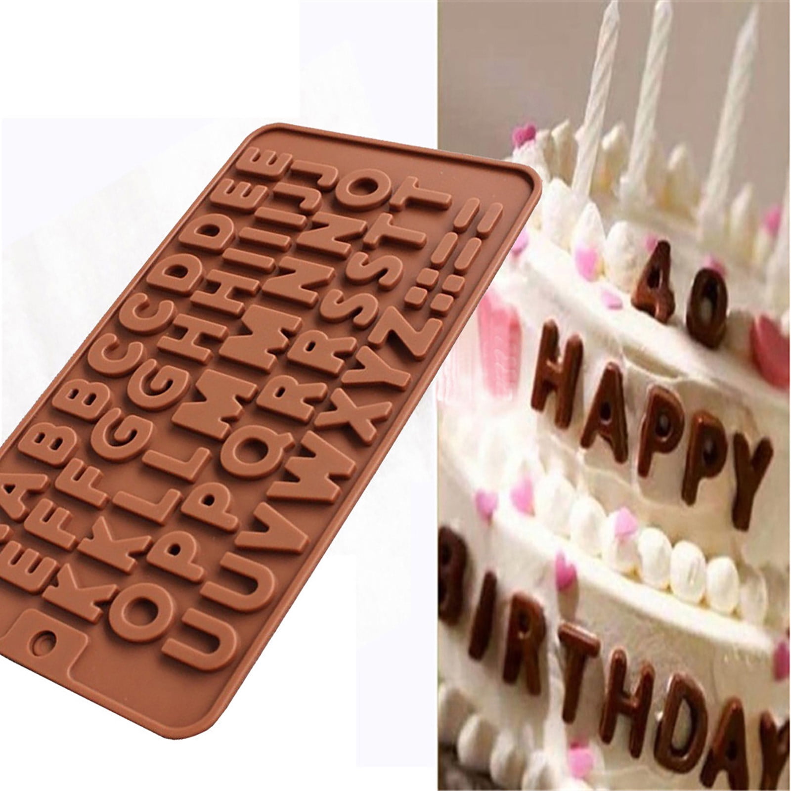 Likthione 50% off Clear! Candy Mould 26 Crafts e Cake 2PC Letter ...
