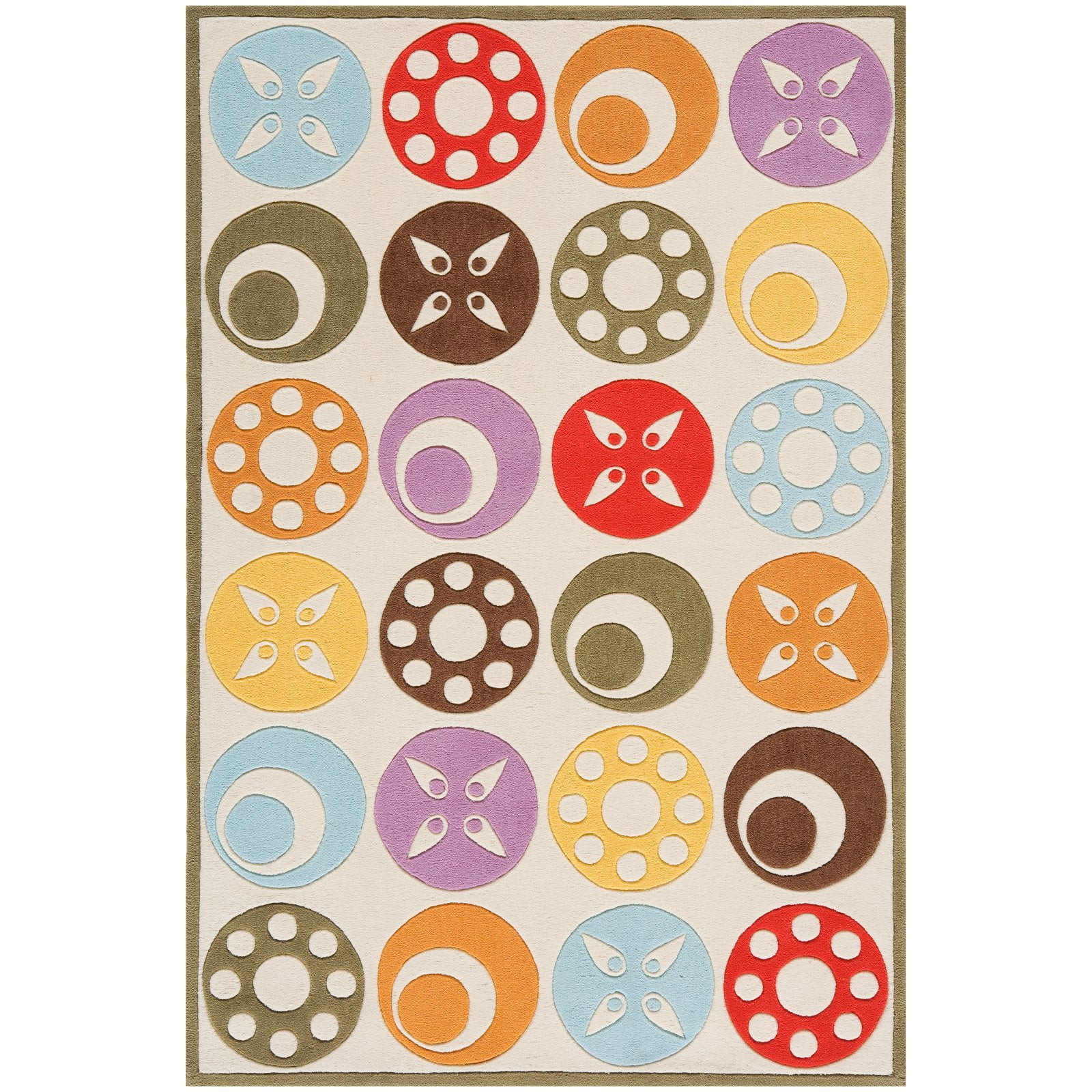 Lil' Momeni Whimsy Disc Collection Kids Area Rug - Walmart.com