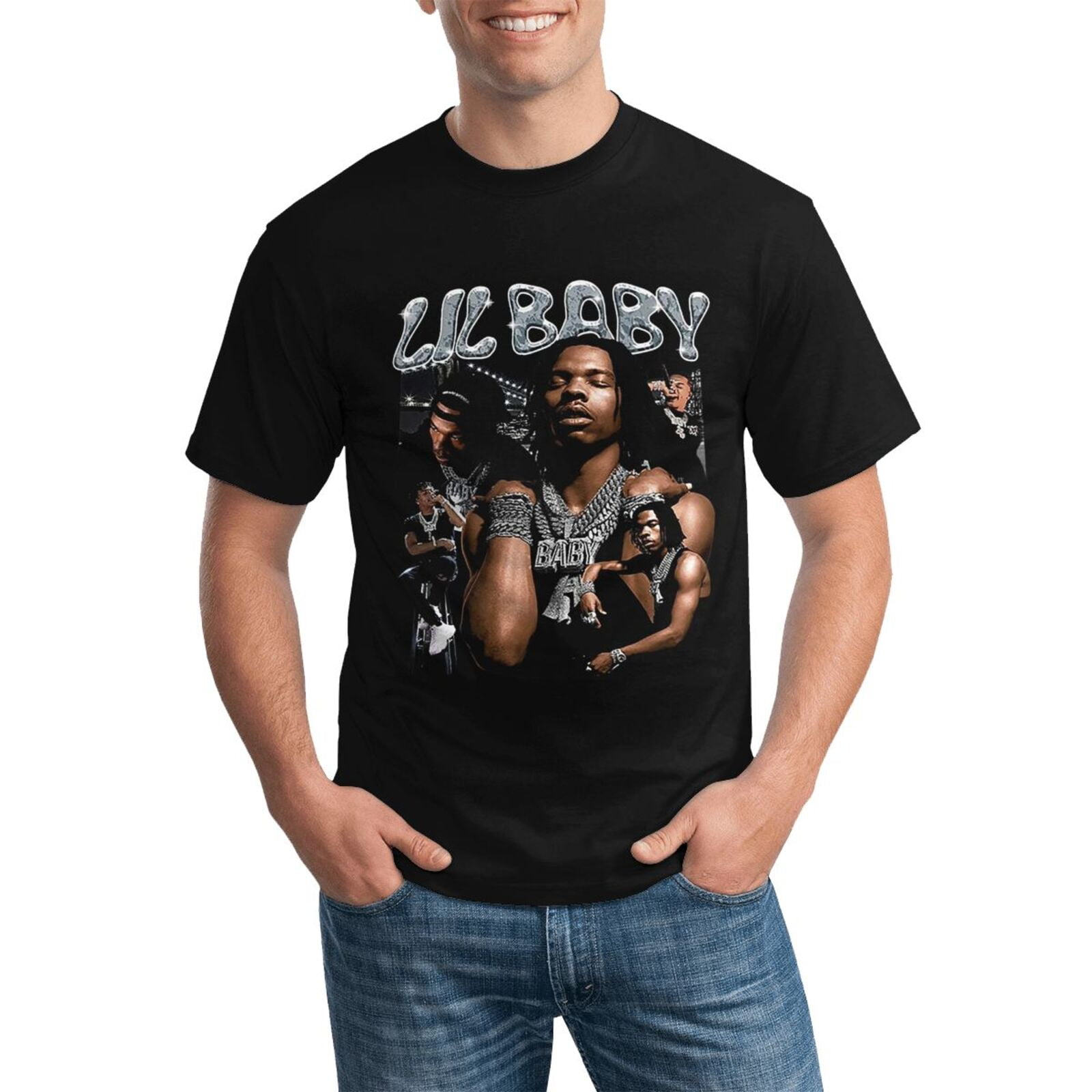 Lil Baby Hip Hop Mens Comfort Tour 2024 Official T Shirts Retro 90s ...