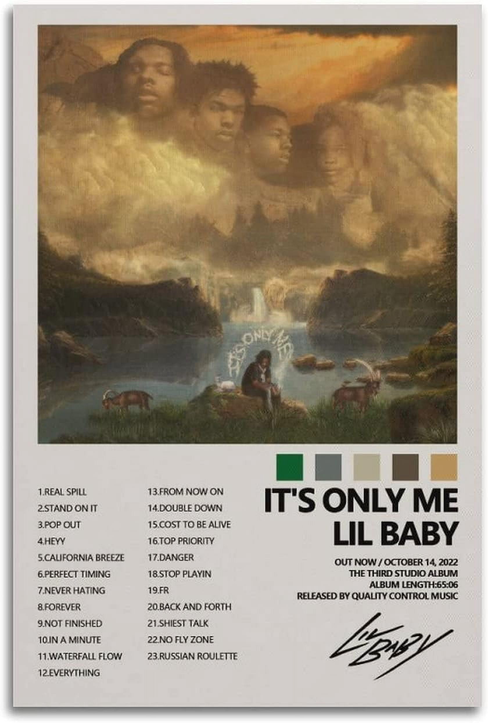 Lil Baby It's Only Me Album Poster for Bedroom Aesthetic Canvas Wall ...