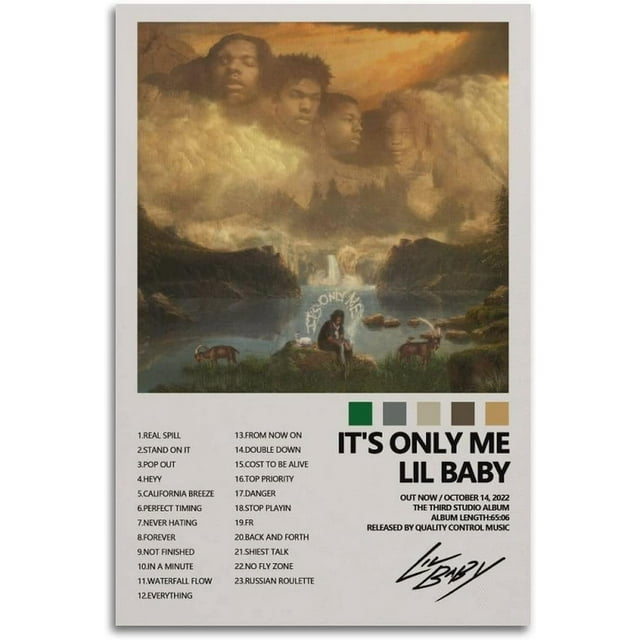 Lil Baby It's Only Me Album Poster for Bedroom Aesthetic Canvas Wall ...