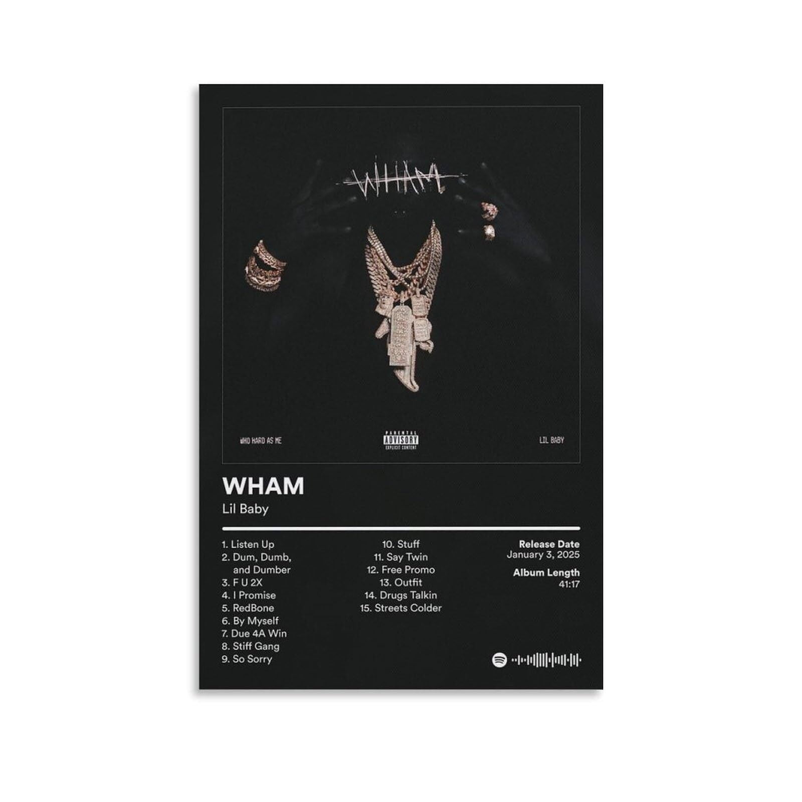Lil Baby WHAM Canvas Poster Bedroom Decoration Landscape Office ...