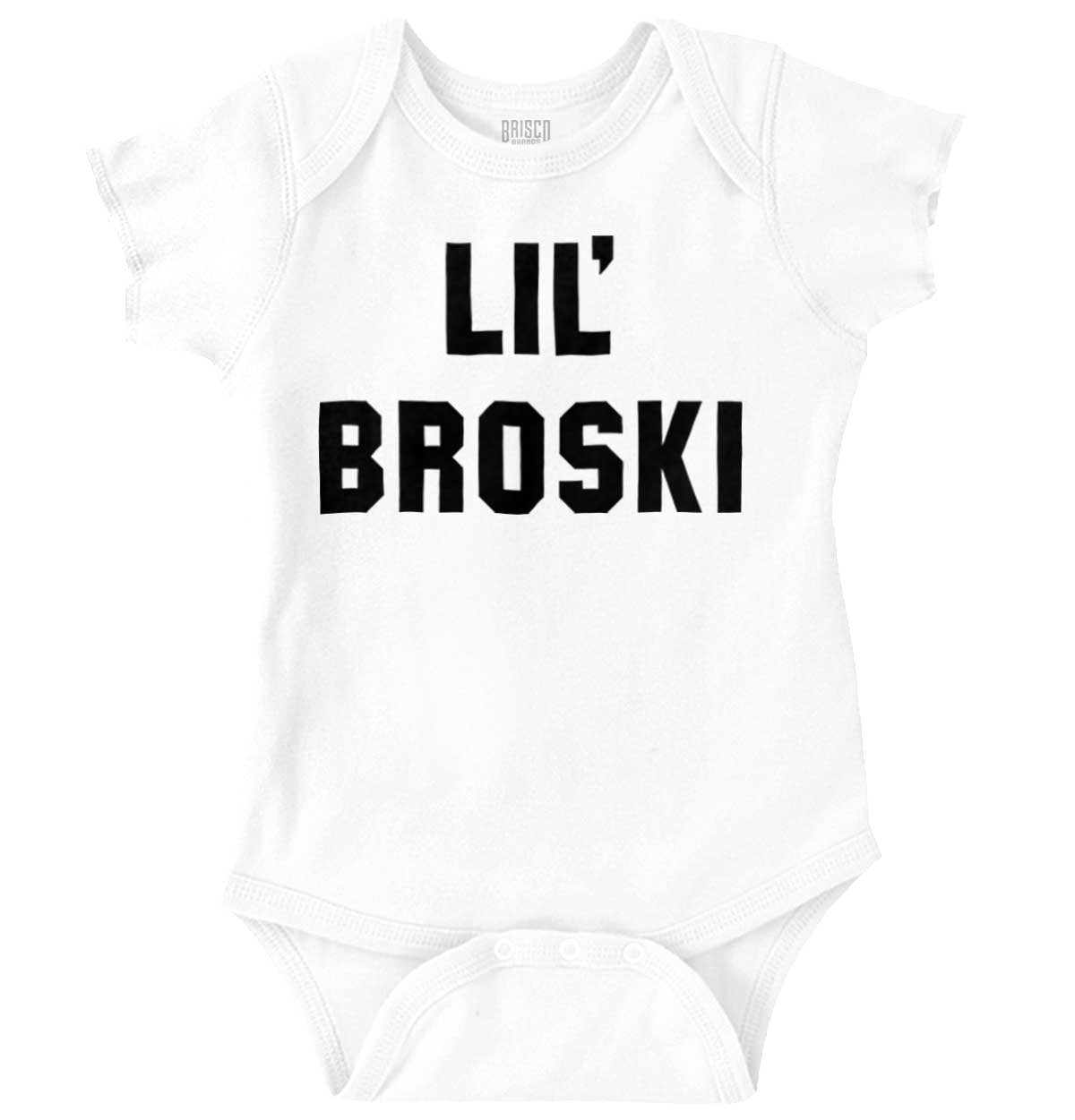 Lil Broski Funny Younger Brother Bodysuit Jumper Boys Infant Baby ...