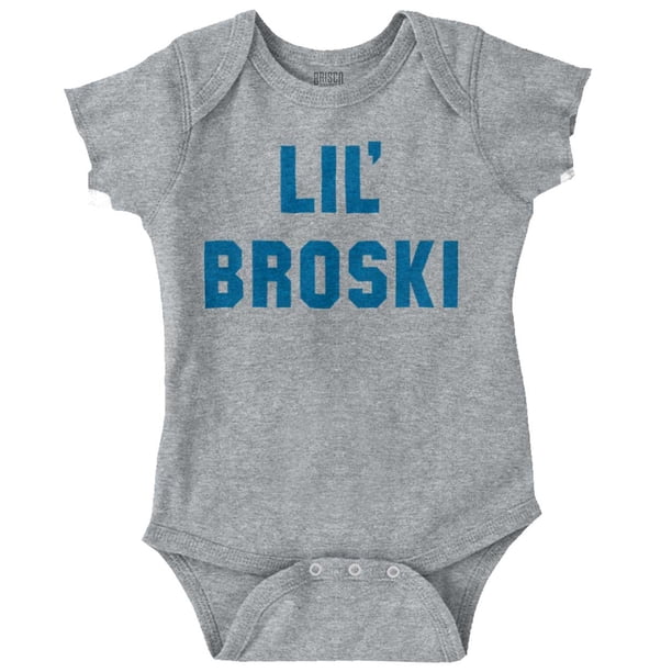 Lil Broski Funny Younger Brother Bodysuit Jumper Boys Infant Baby ...
