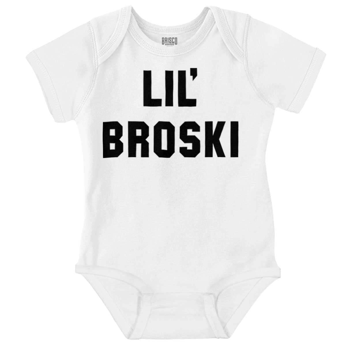 Lil Broski Funny Younger Brother Bodysuit Jumper Boys Infant Baby ...