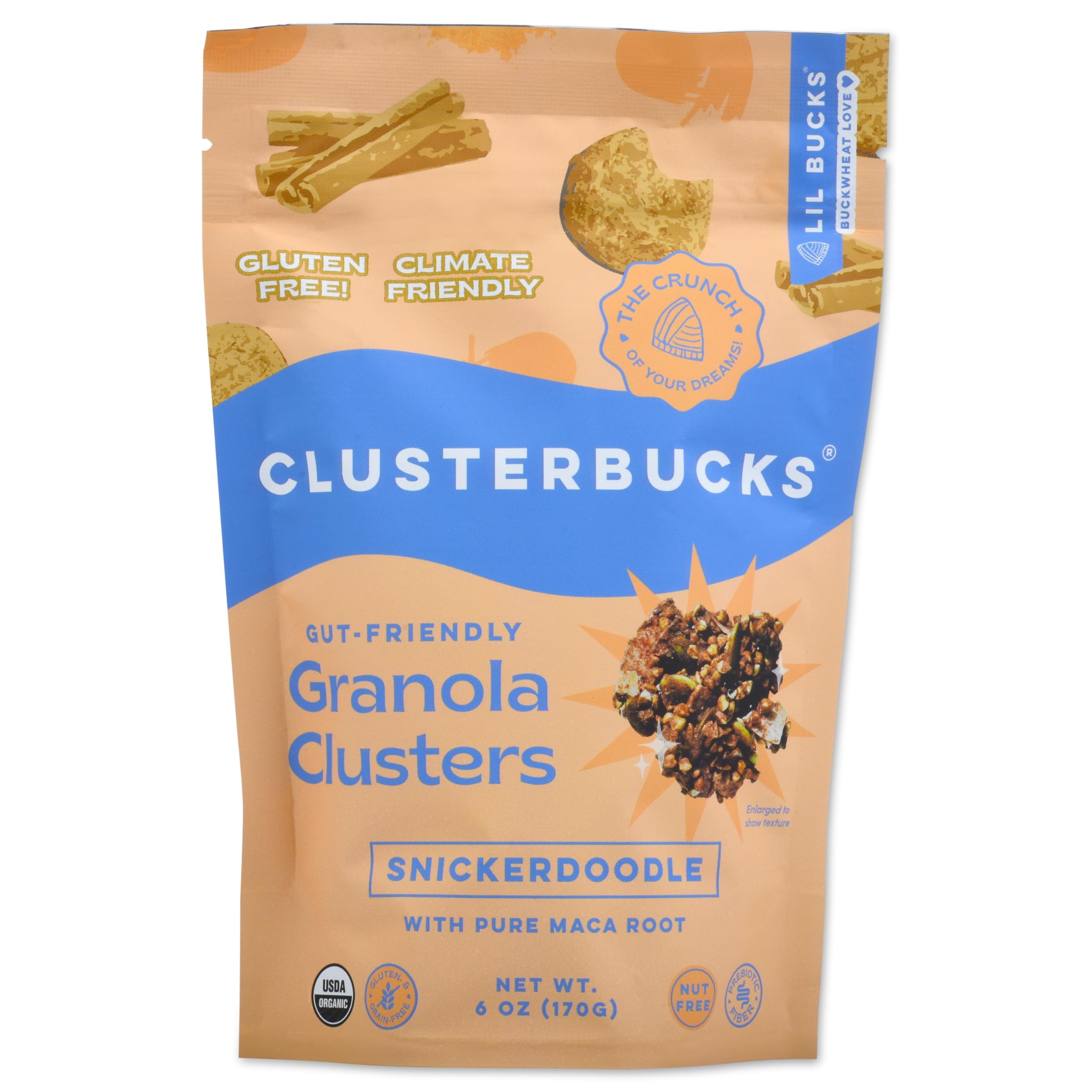 Lil Bucks Clusterbucks Grain-Free Superfood Clusters made with Sprouted ...