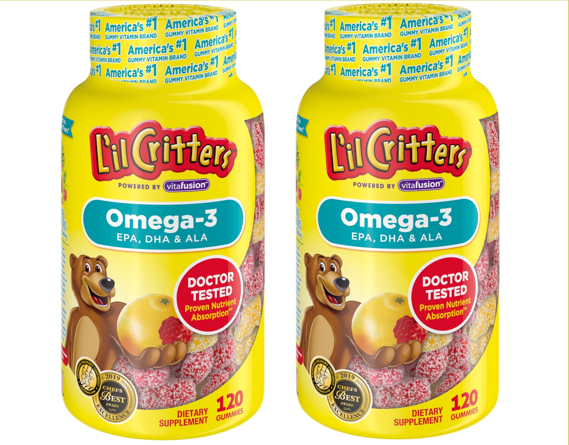 Lil Critters VitaFusion Omega-3 DHA Fish Oil Vitamins, Dietary ...