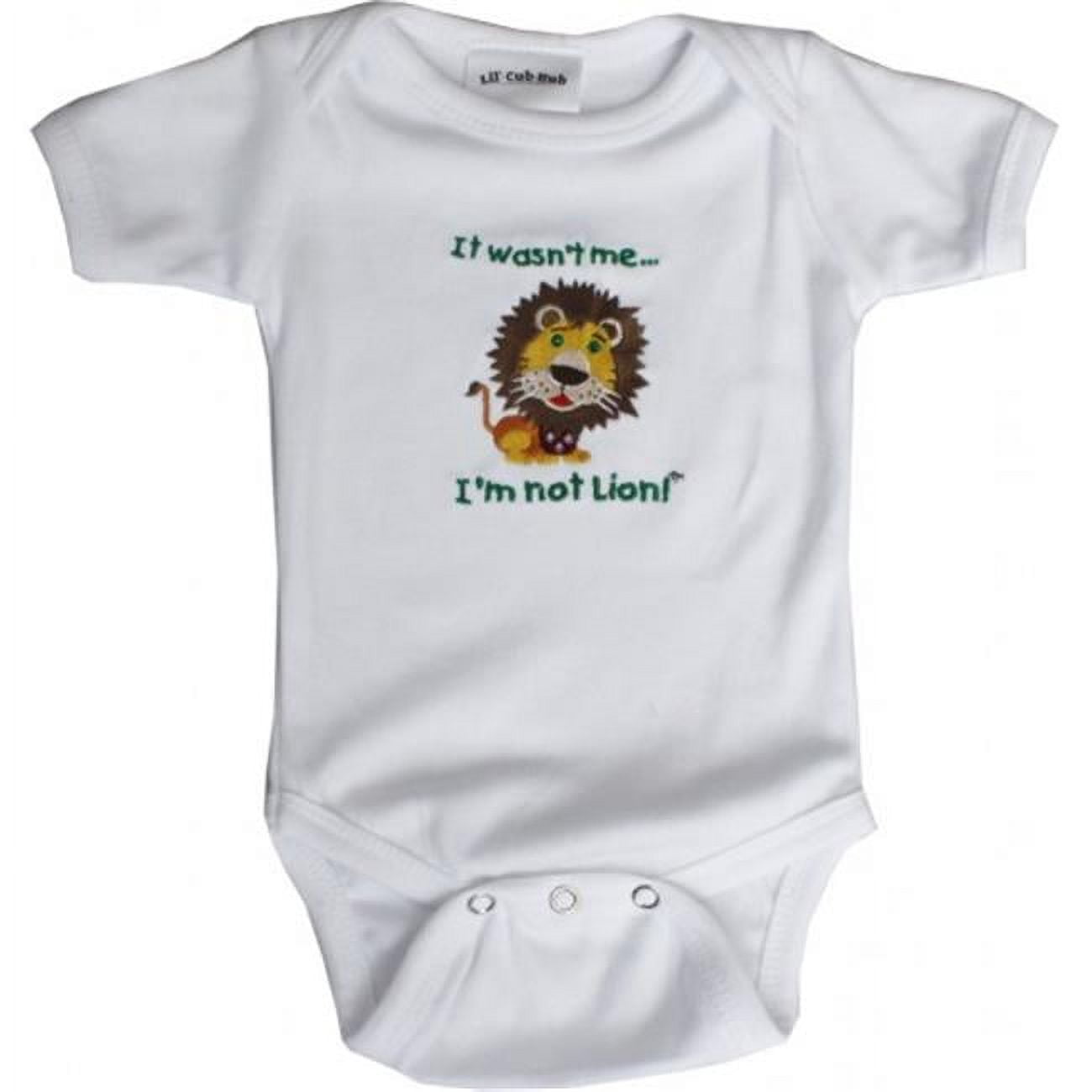 Lil Cub Hub 1WSSOL-03 White Short Sleeve One Piece - Lion- 0-3 months ...