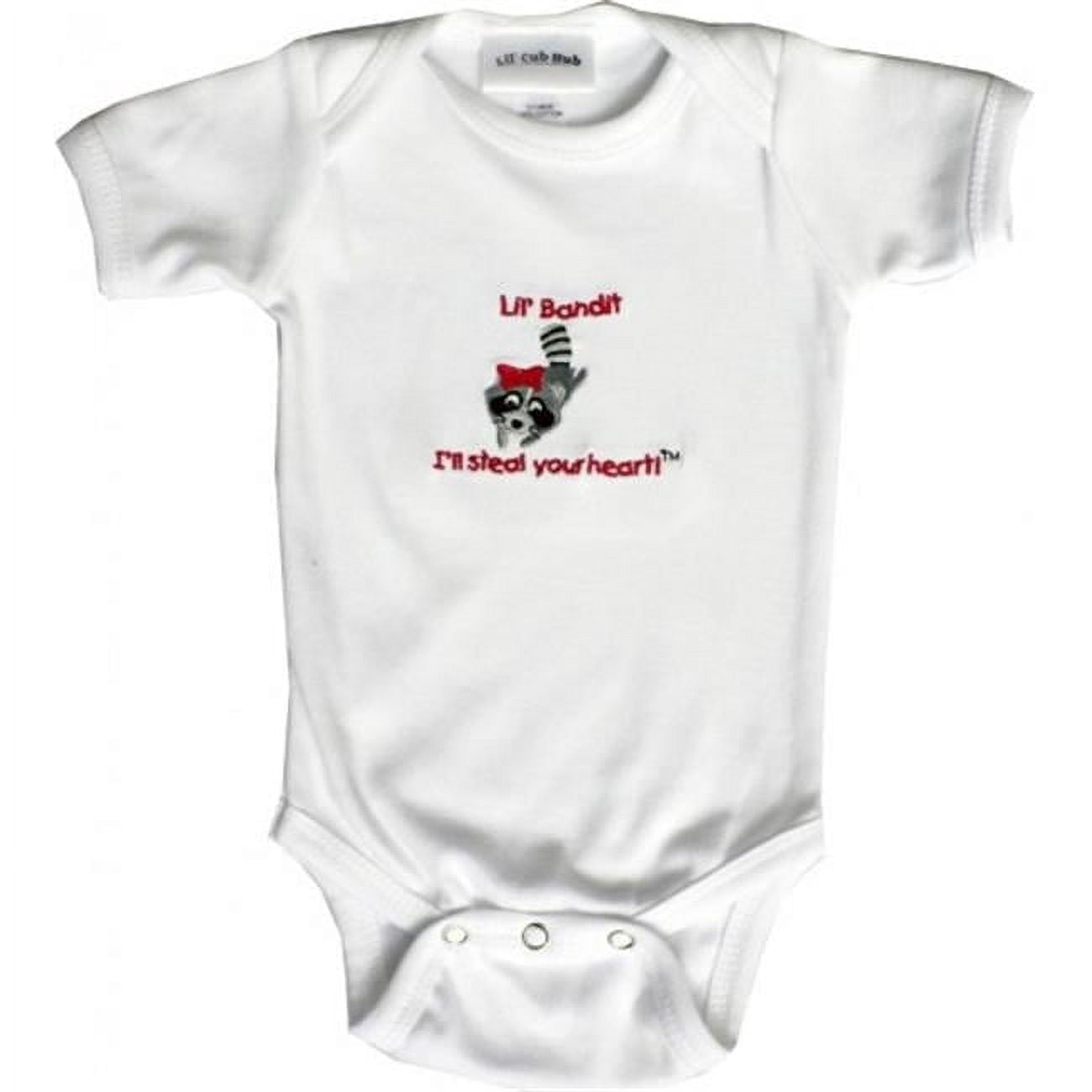 Lil Cub Hub 2WSSOR-03 White Short Sleeve One Piece - Raccoon- 0-3 ...