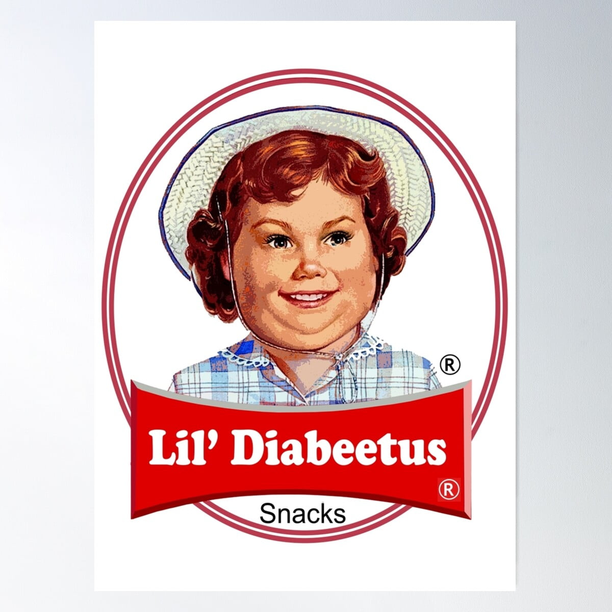 Lil Diabeetus (Parody) Poster Wall Art, Modern Wall Decor For Living ...