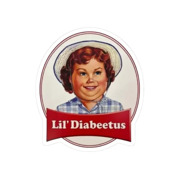 Lil' Diabeetus Stickers - Fun Retro Decals, Laptop Stickers, Cute Gift ...