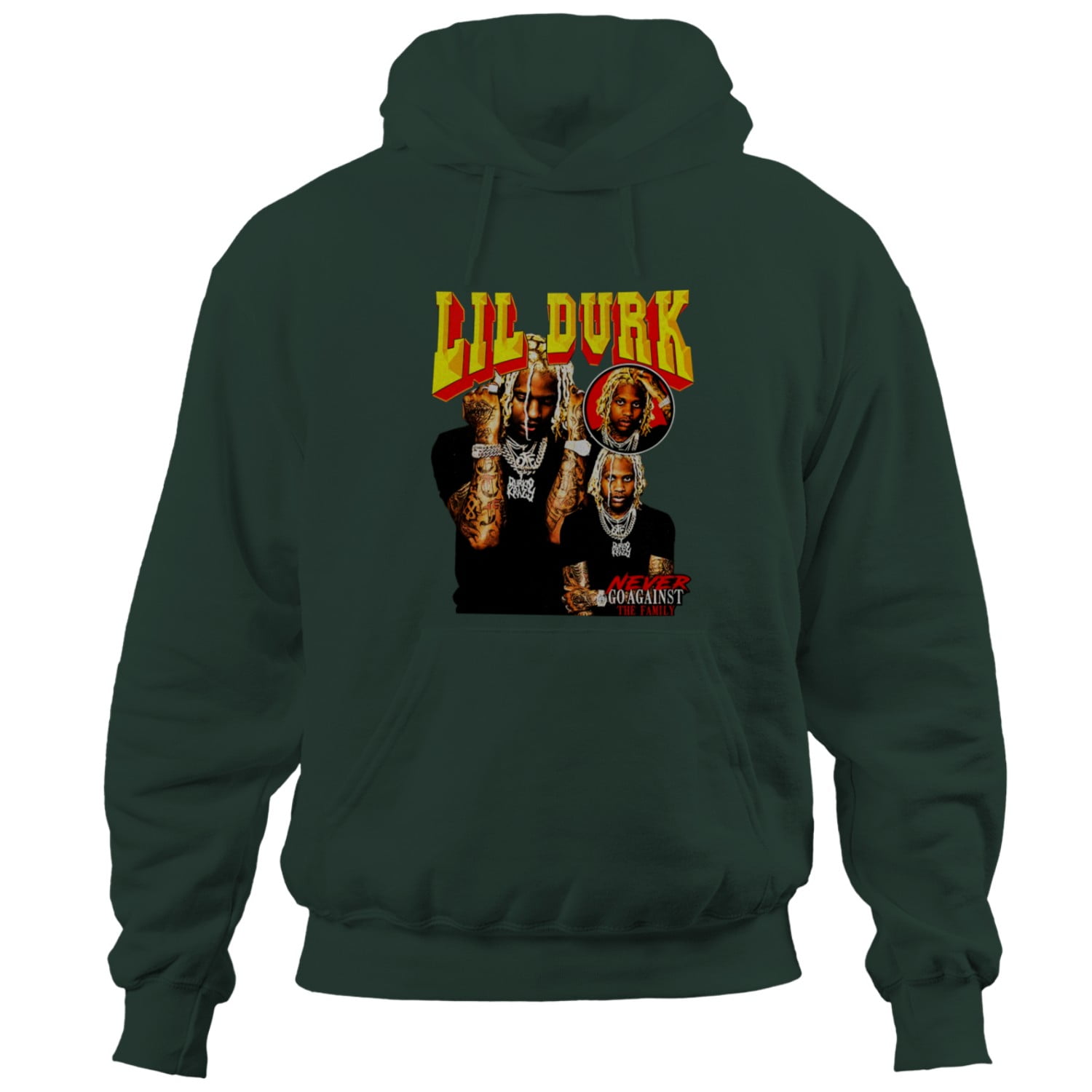 Lil Durk Vintage Unisex Cotton Hoodie - Walmart.com