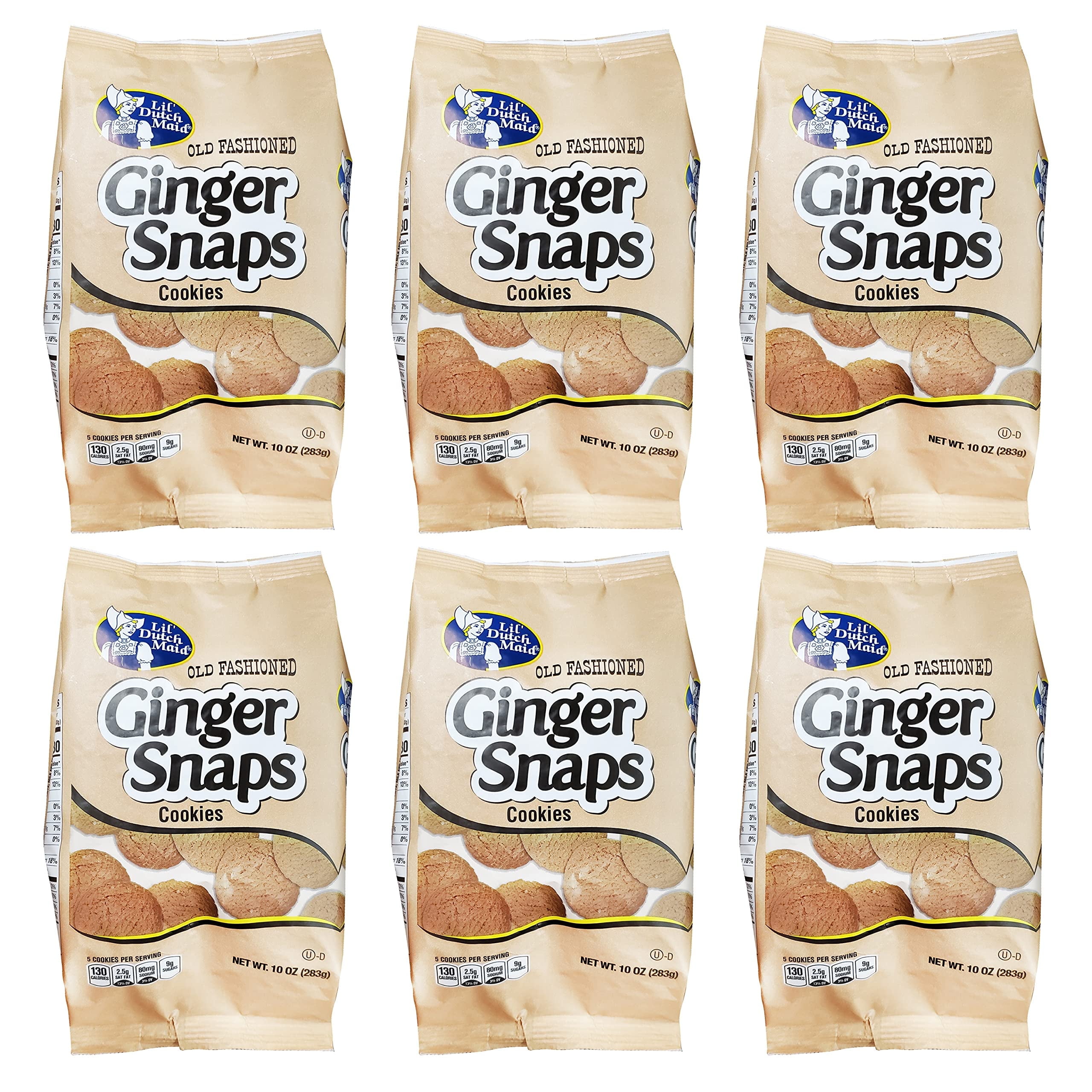 Lil Dutch Maid Old AKF18 Fashioned Ginger Snap Cookies (6 Pack, Total ...