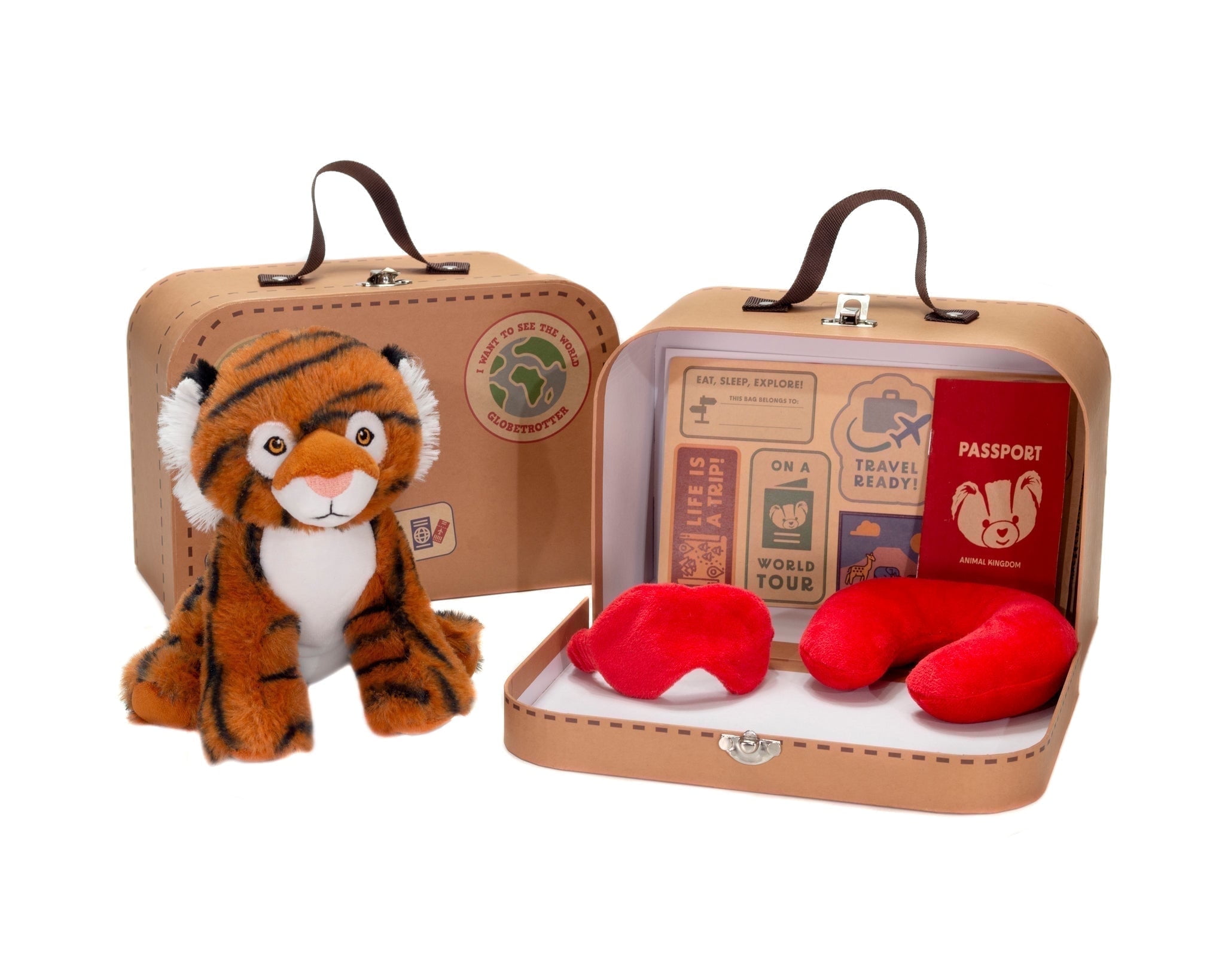 Plush Gear Lil Explorers Tiger Travel Case For Kids, Carrying Case with ...