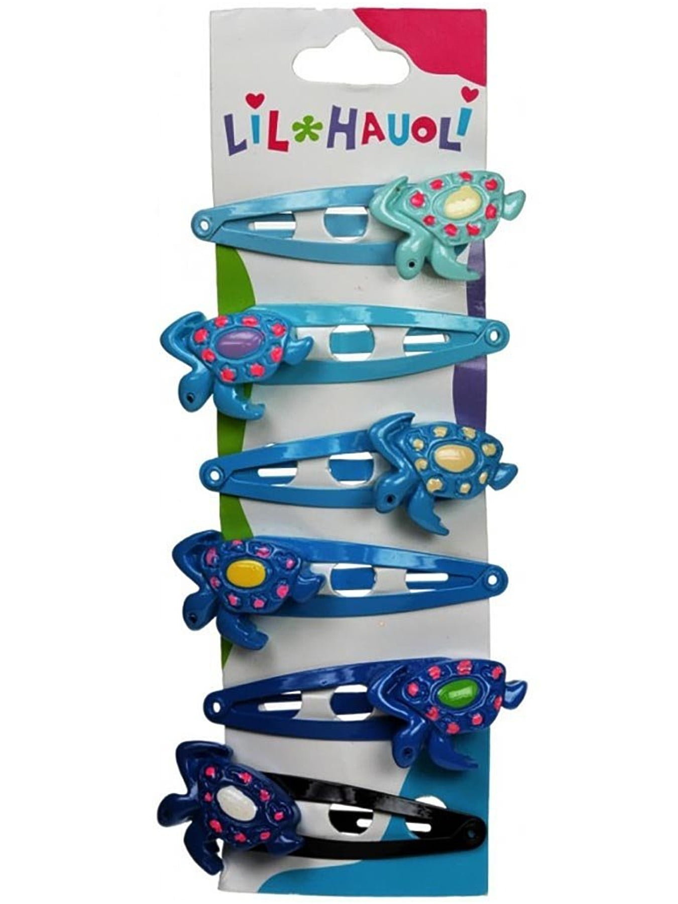 Lil Hauoli Kids Mini Hair Snap Clips Set of 6 Turtle Honu Accessories ...