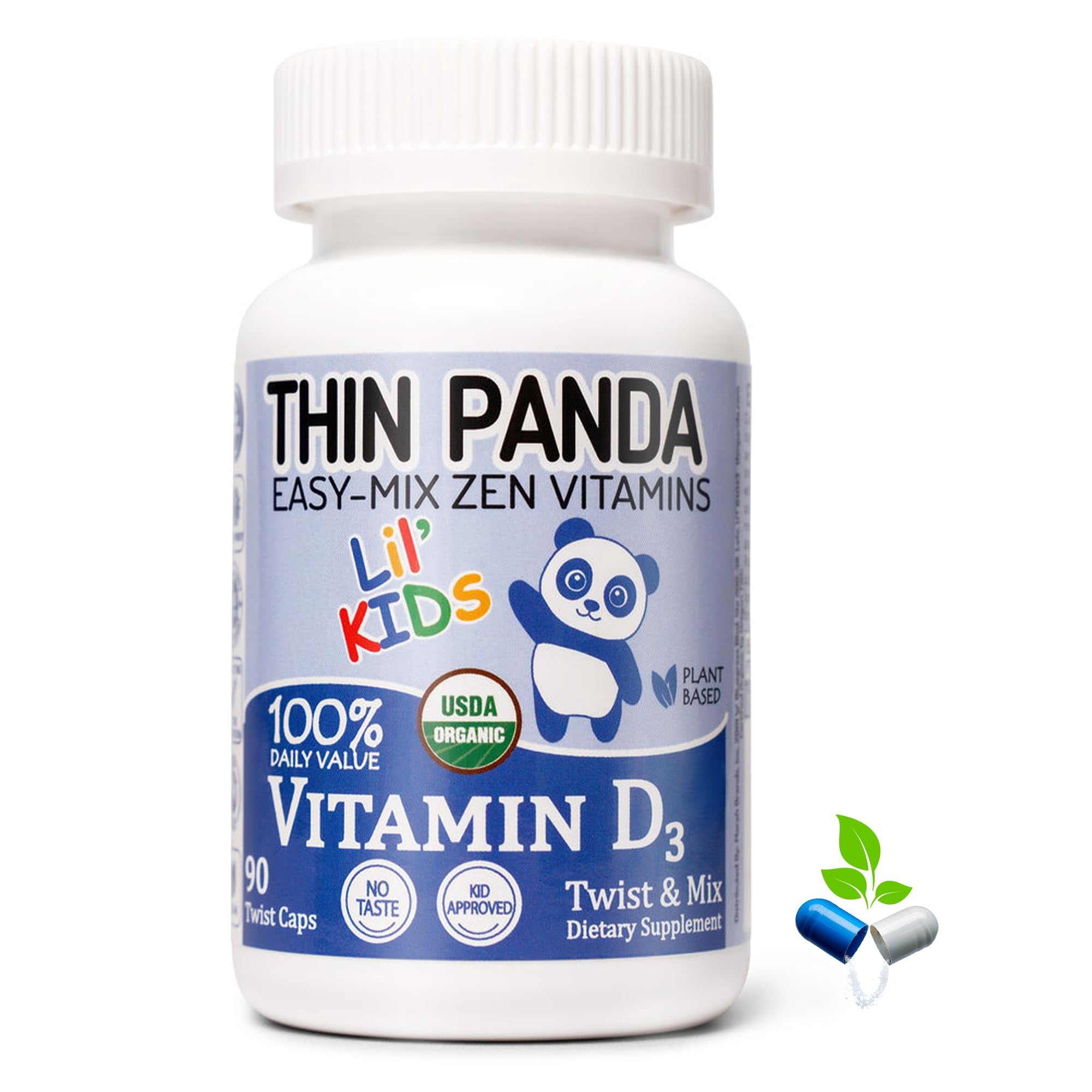 Lil' Kids Organic Vitamin D3 Supplement | 100% Of Your RDA | For Strong ...