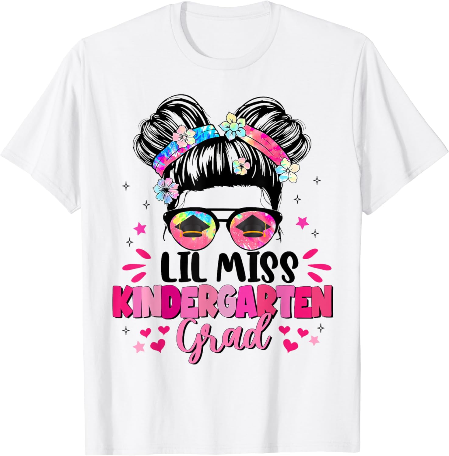 Lil Miss Kindergarten Grad Graduation Last Day Kindergarten T-Shirt ...