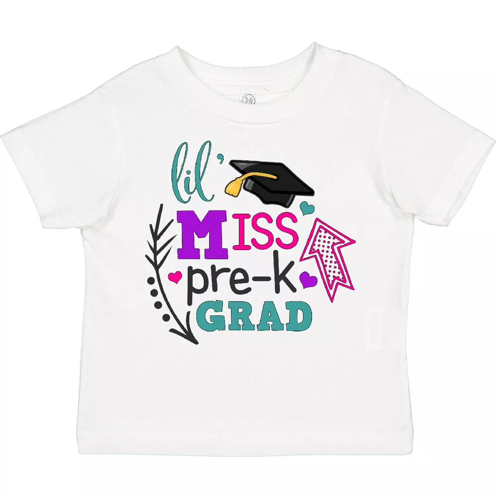 Lil Miss Pre-K Grad With Arrows Toddler T-Shirt School Kids Gradution ...
