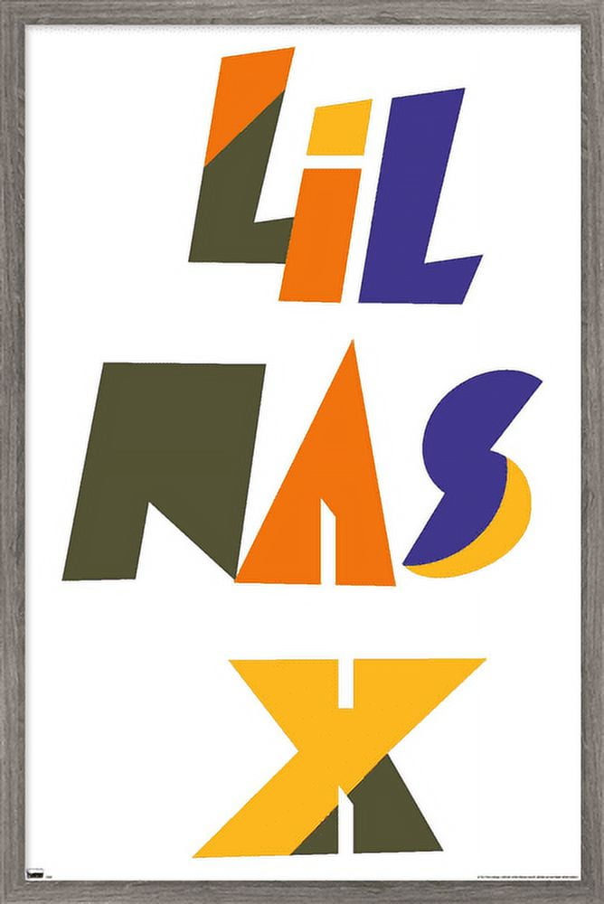 Lil Nas - Logo Wall Poster, 14.725" x 22.375", Framed - Walmart.com