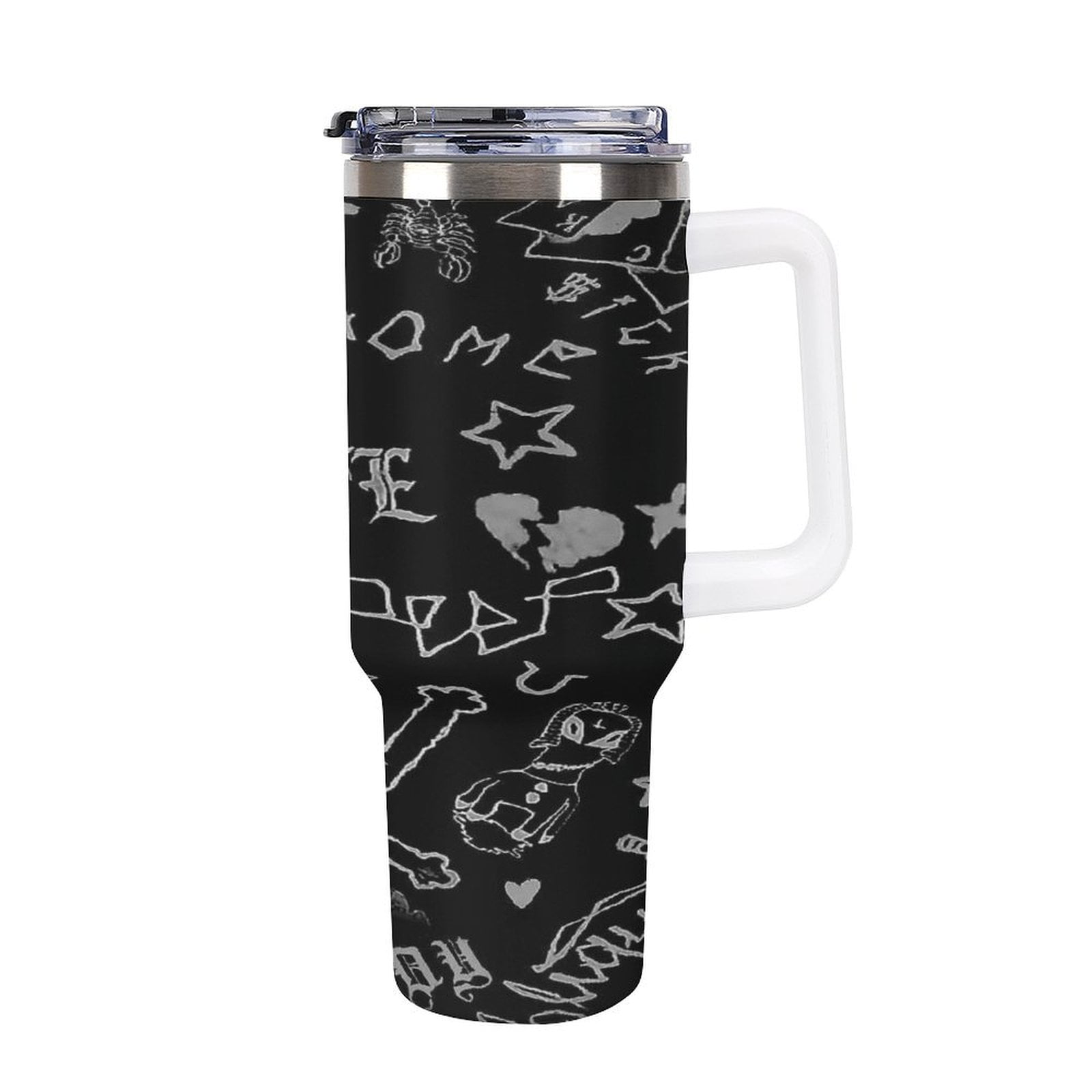 Lil Peep Cry Baby 40oz Large Capacity Car Cup Tumbler with Handle And ...