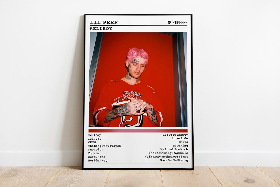 Lil Peep Hellboy Album : Matte Print Wall Art #315, Unframed Poster ...