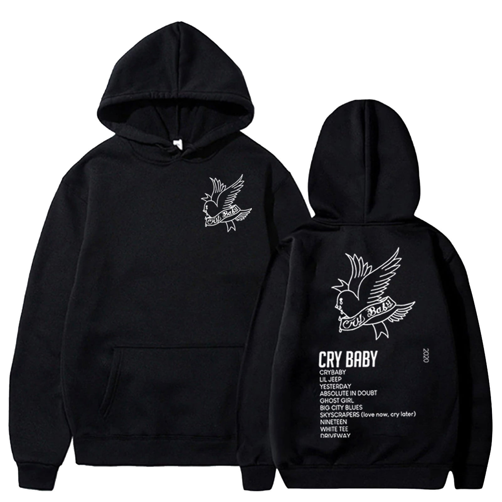 Lil Peep Hoodie Vintage Harajuku Trendy Sweatshirt Memorial Pop Rapper ...
