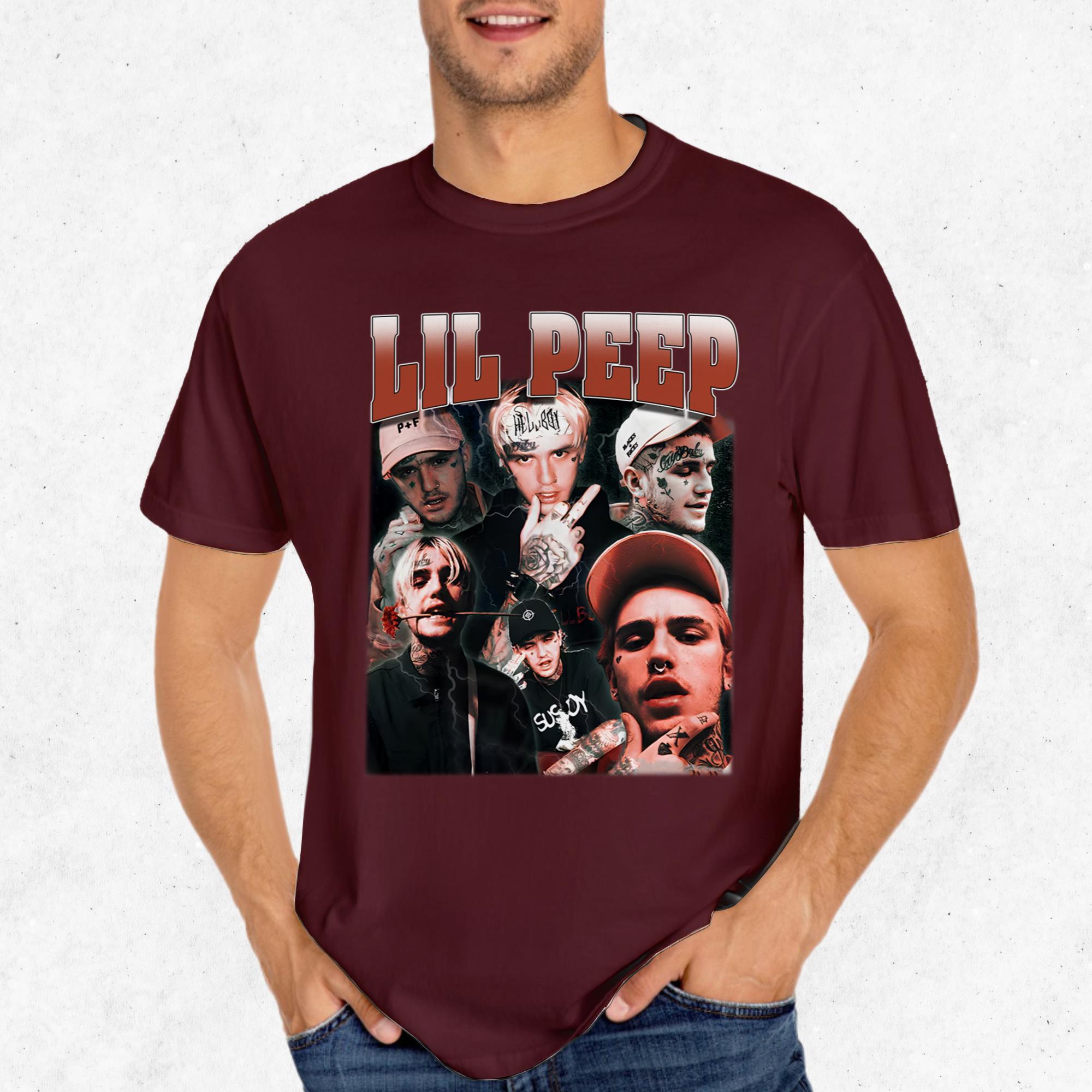 Lil Peep Retro Collage Graphic T-Shirt - Tribute to Rap Icon Unisex All ...