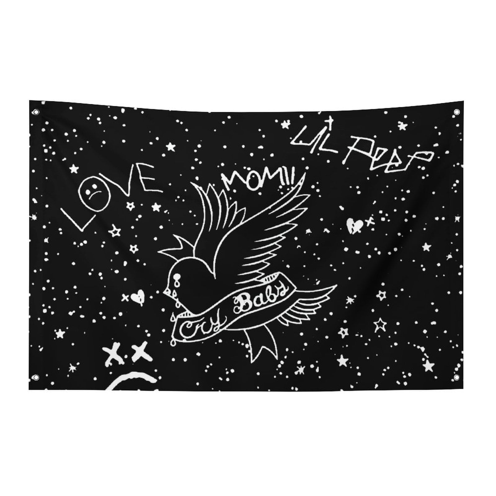 Lil Peep Tapestries Love Rapper Flag Banner Funny Poster Wall Flag ...