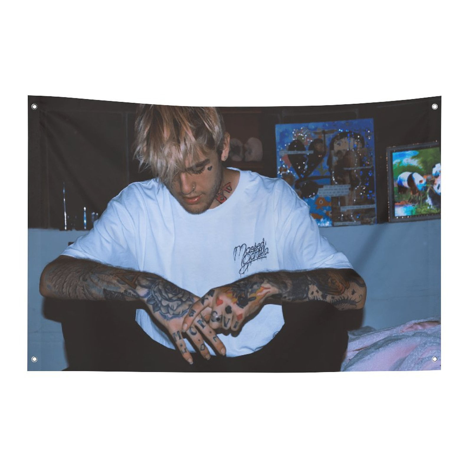Lil Peep Tapestries Love Rapper Flag banners Men Cave wall Flags ...
