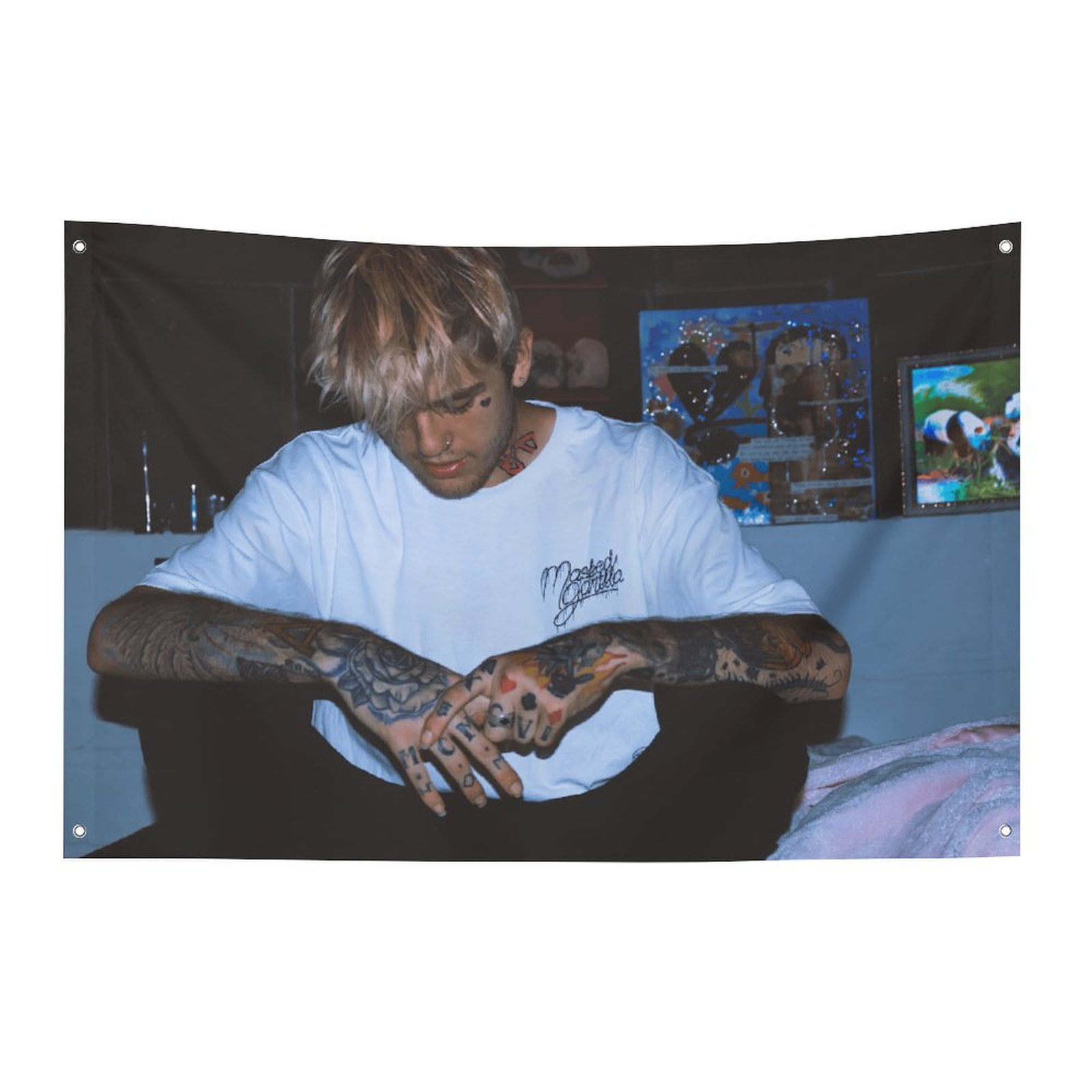 Lil Peep Tapestries Love Rapper Flag banners Men Cave wall Flags ...