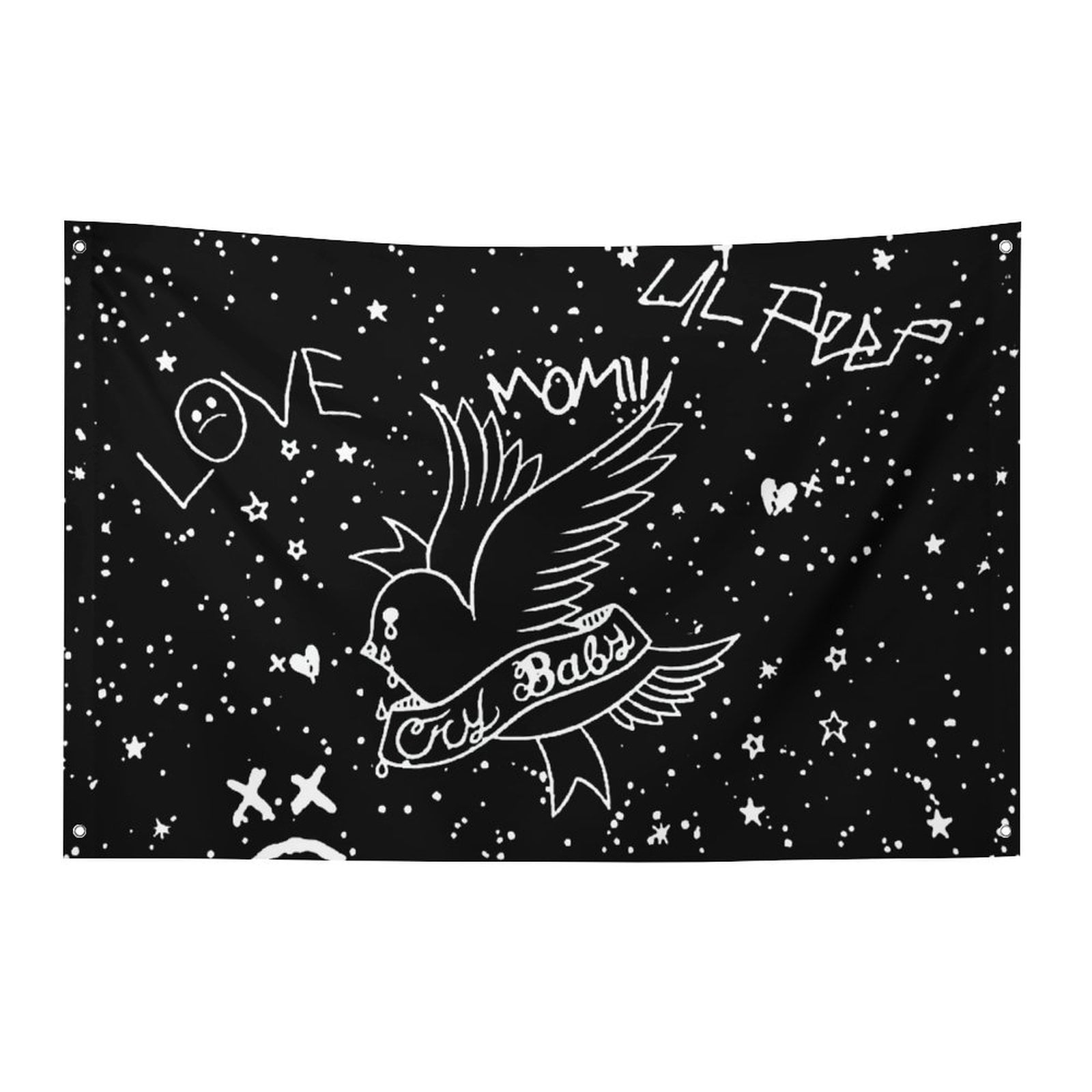 Lil Peep Tapestries Love Rapper Flag banners Men Cave wall Flags ...