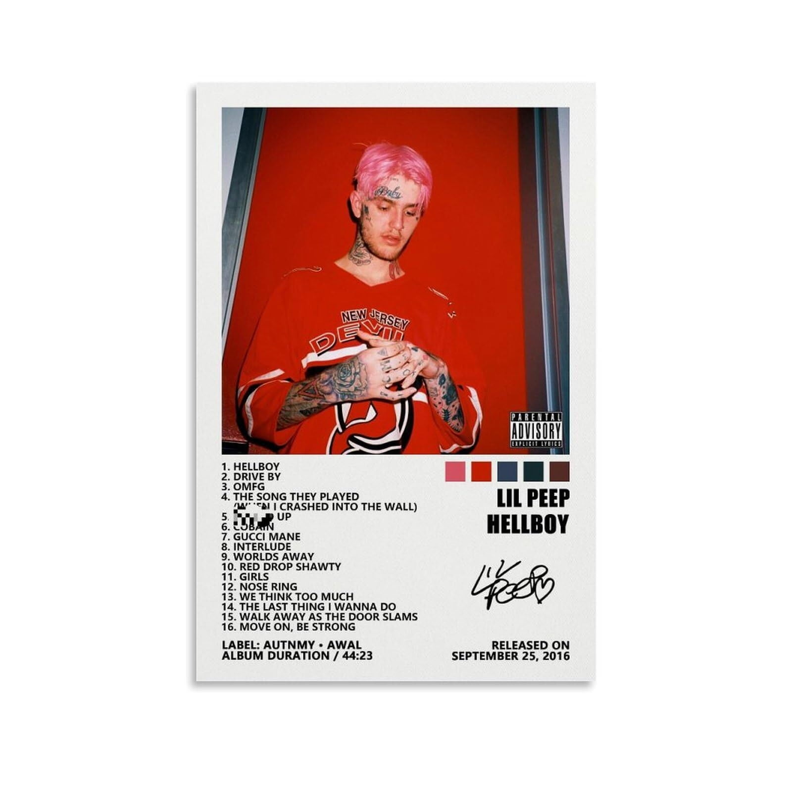 Lil Poster Peep Hellboy Music Album Cover Posters for Room Canvas Wall ...