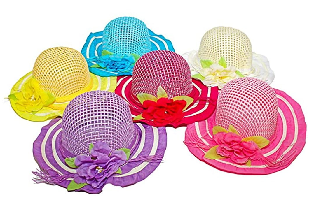 Lil Princess Girls Tea Party Princess Dress-up Colorful Costume Hats 6 ...