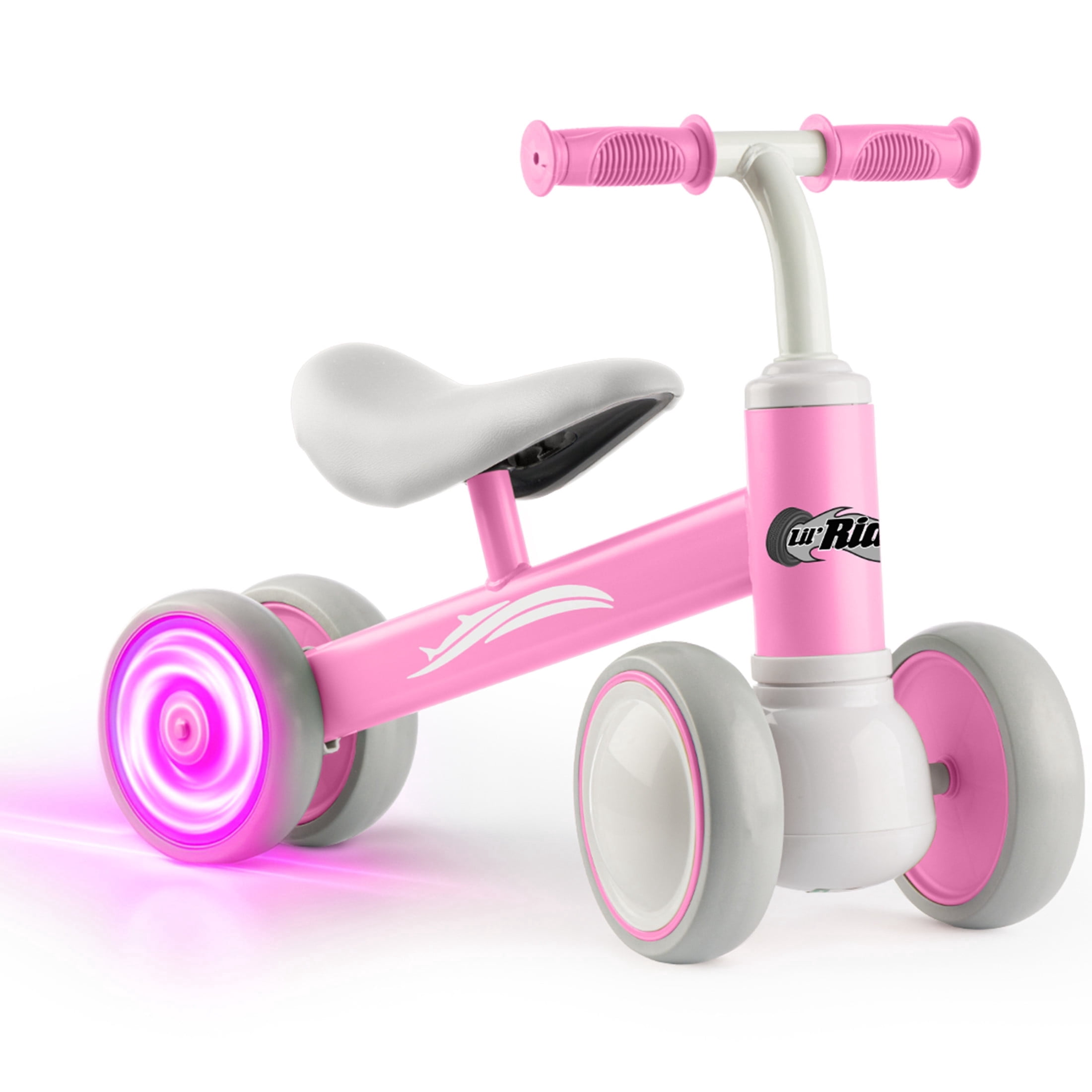Lil' Rider Light Up Baby Balance Bike - 10-36 Month Toddler Balance Bike with No Pedals (Pink ...