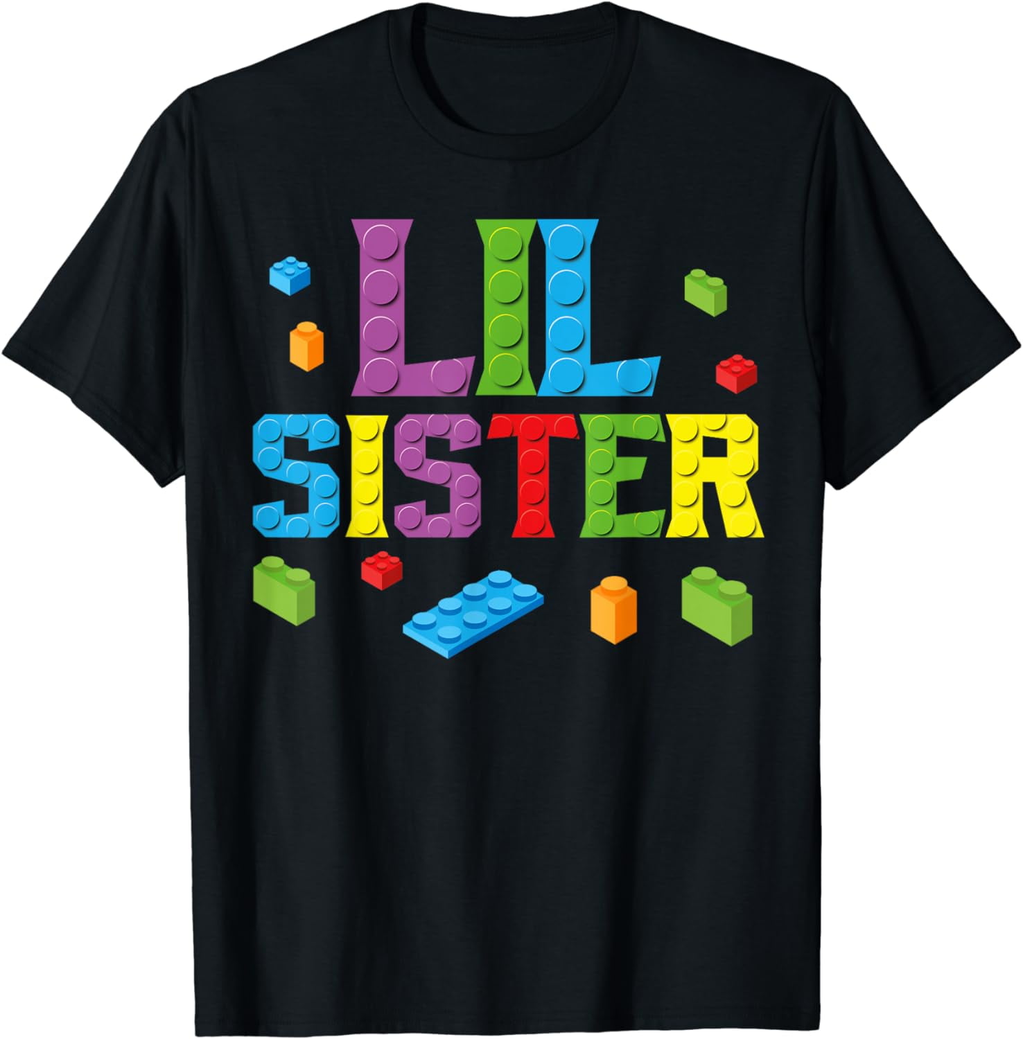Lil Sister Master Builder Building Bricks Blocks Family Set T-Shirt ...