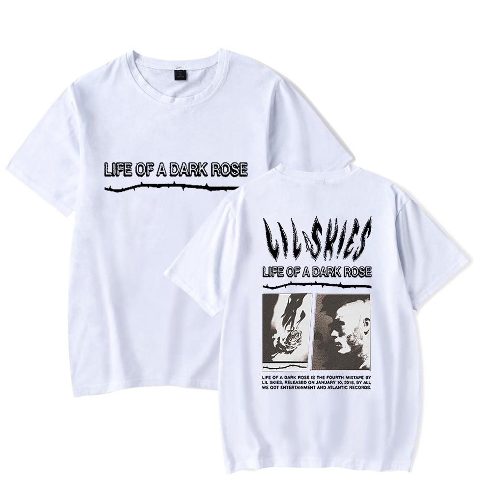 Lil Skies Life of a Dark Rose Tee Merch pop graphics print Crewneck ...