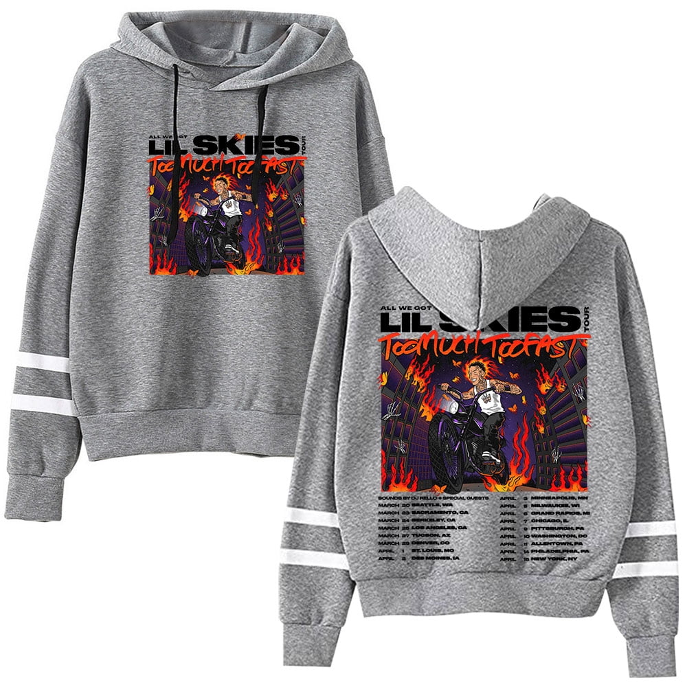 Lil Skies Too Much Too Fast Tour Merch Pocketless Parallel Bars Sleeve ...