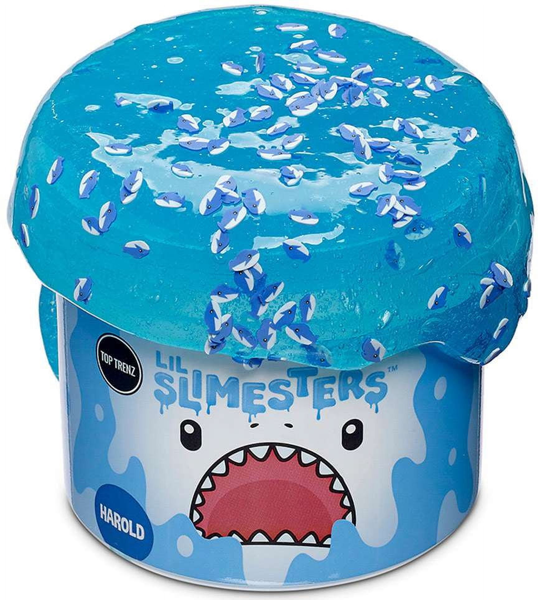 Top Trenz Lil Slimesters Harold the Shark Slime, Cotton Candy Scented ...