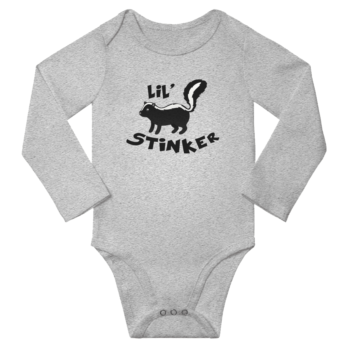 Lil' Stinker Skunk Funny Baby Long Sleeve One-pieces Boy Girl Unisex ...