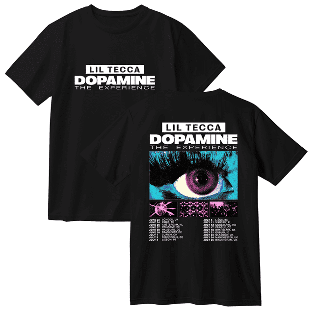 Lil Tecca Dopamine Tour Cotton Tee – Unisex Crewneck Streetwear Short ...