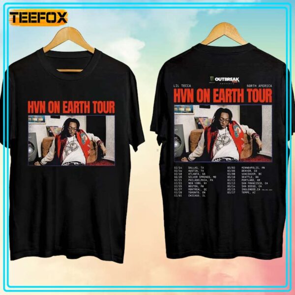 Lil Tecca HVN On Earth Tour 2024 Concert T-Shirt - Walmart.com