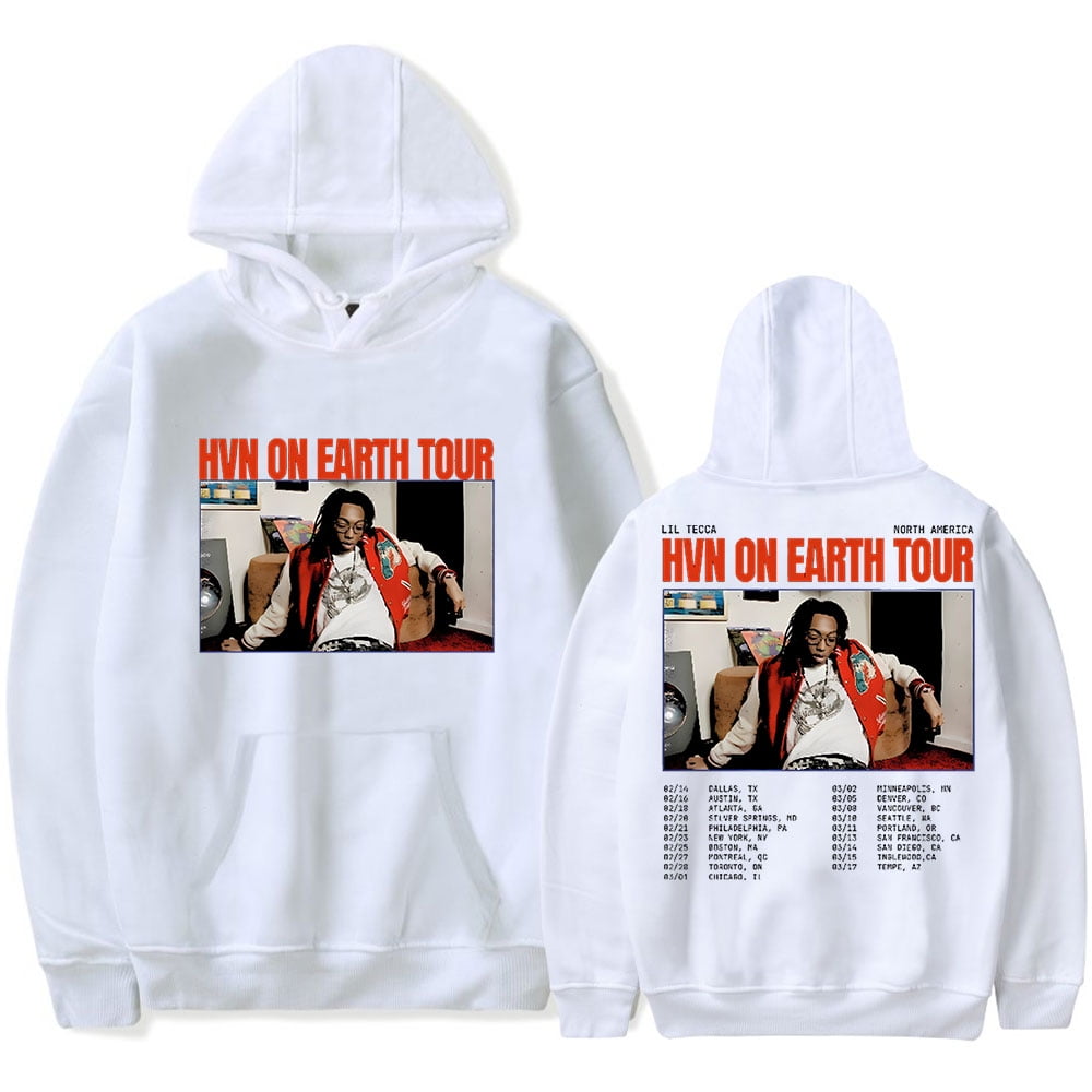 Lil Tecca merch Hvn On Earth Tour Hoodie Casual Sweatshirt Long Sleeve ...