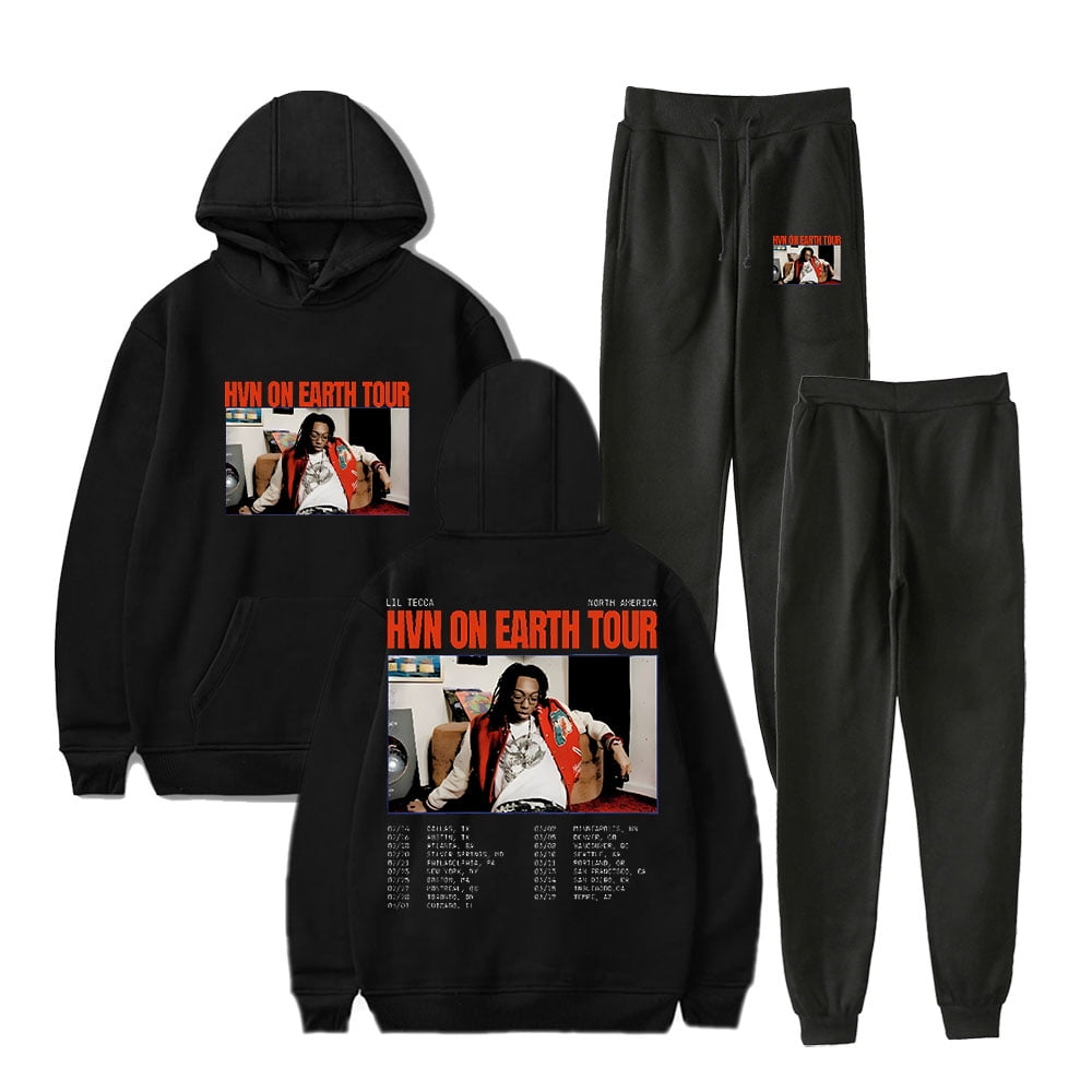 Lil Tecca merch Hvn On Earth Tour Hoodie Suit Man/Woman Hip Hop Hoodies ...