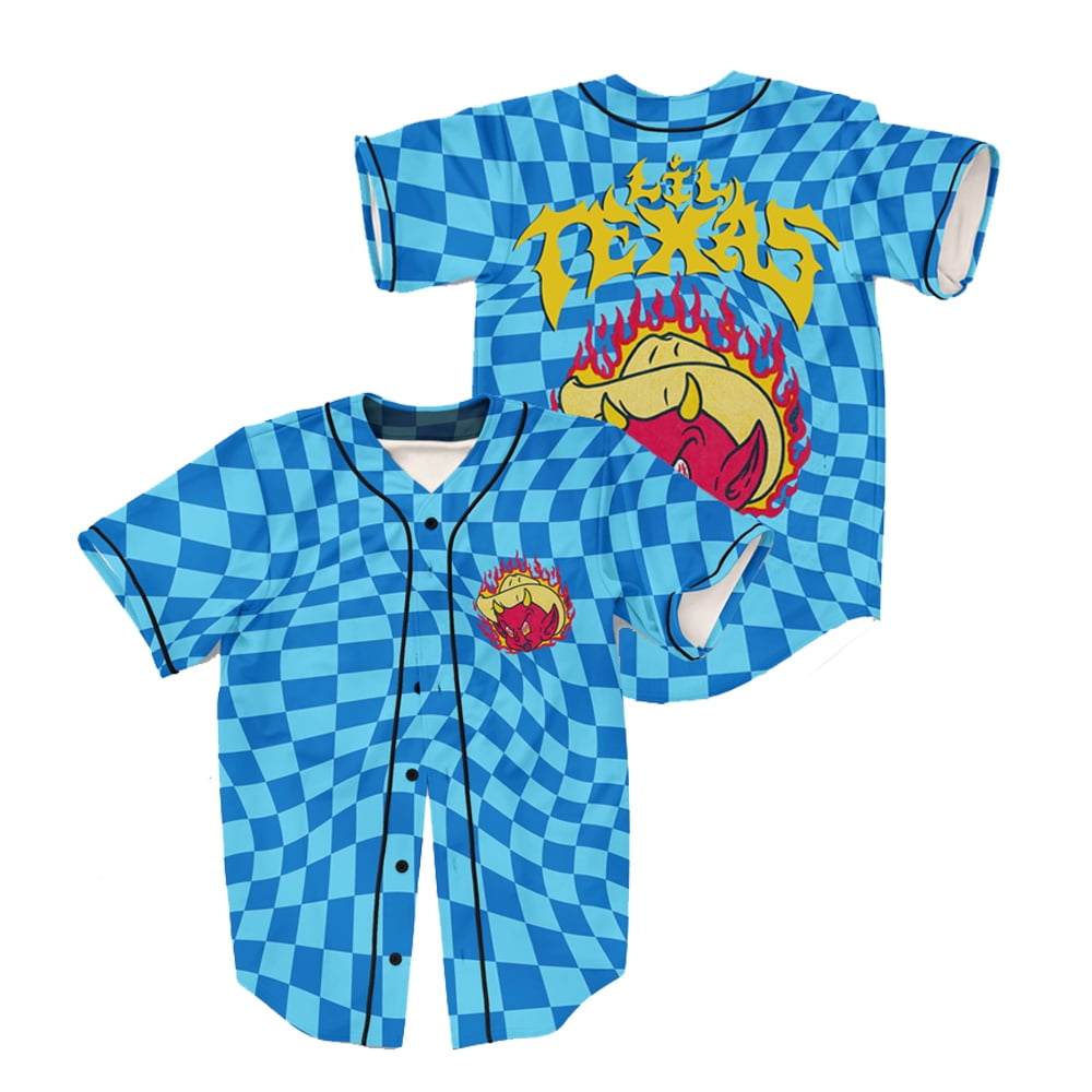 Lil Texas Rave Baseball Jersey For EDM Festivals Short Sleeve Shirts ...