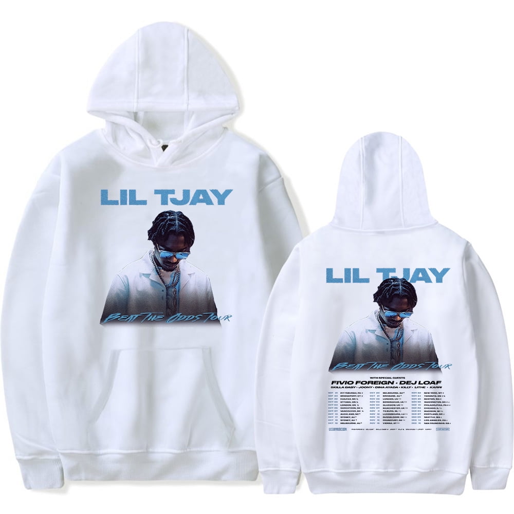 Lil Tjay Beat The Odds world Tour 2023 Hoodies Merch Rapper pop ...