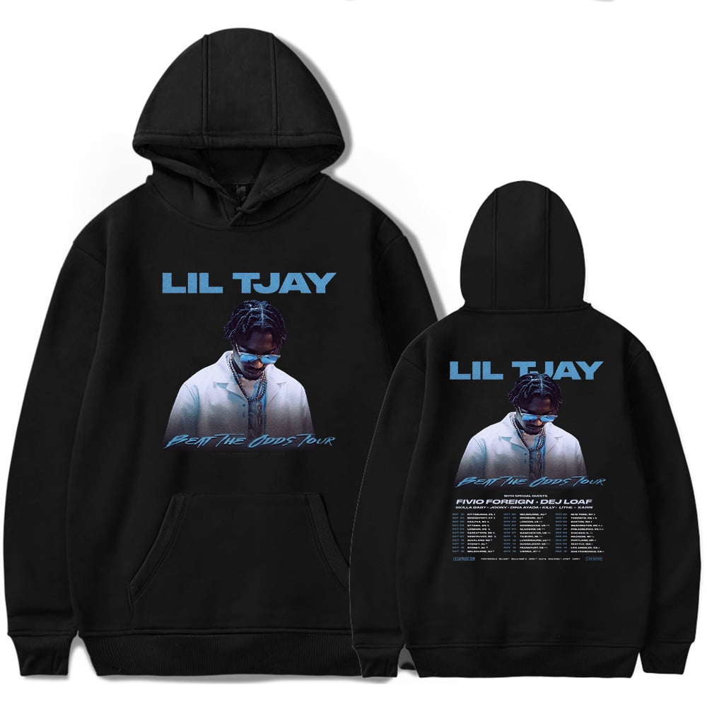 Lil Tjay Beat The Odds world Tour 2025 Hoodie Merch Rapper Men's and ...