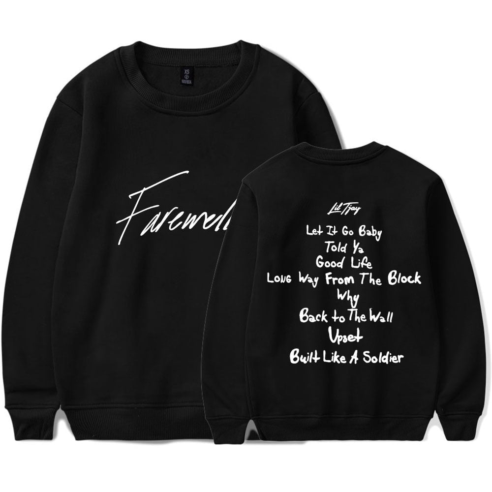 Lil Tjay Farewell Tracklist Long Sleeve Fashion Print Classic Pullover ...