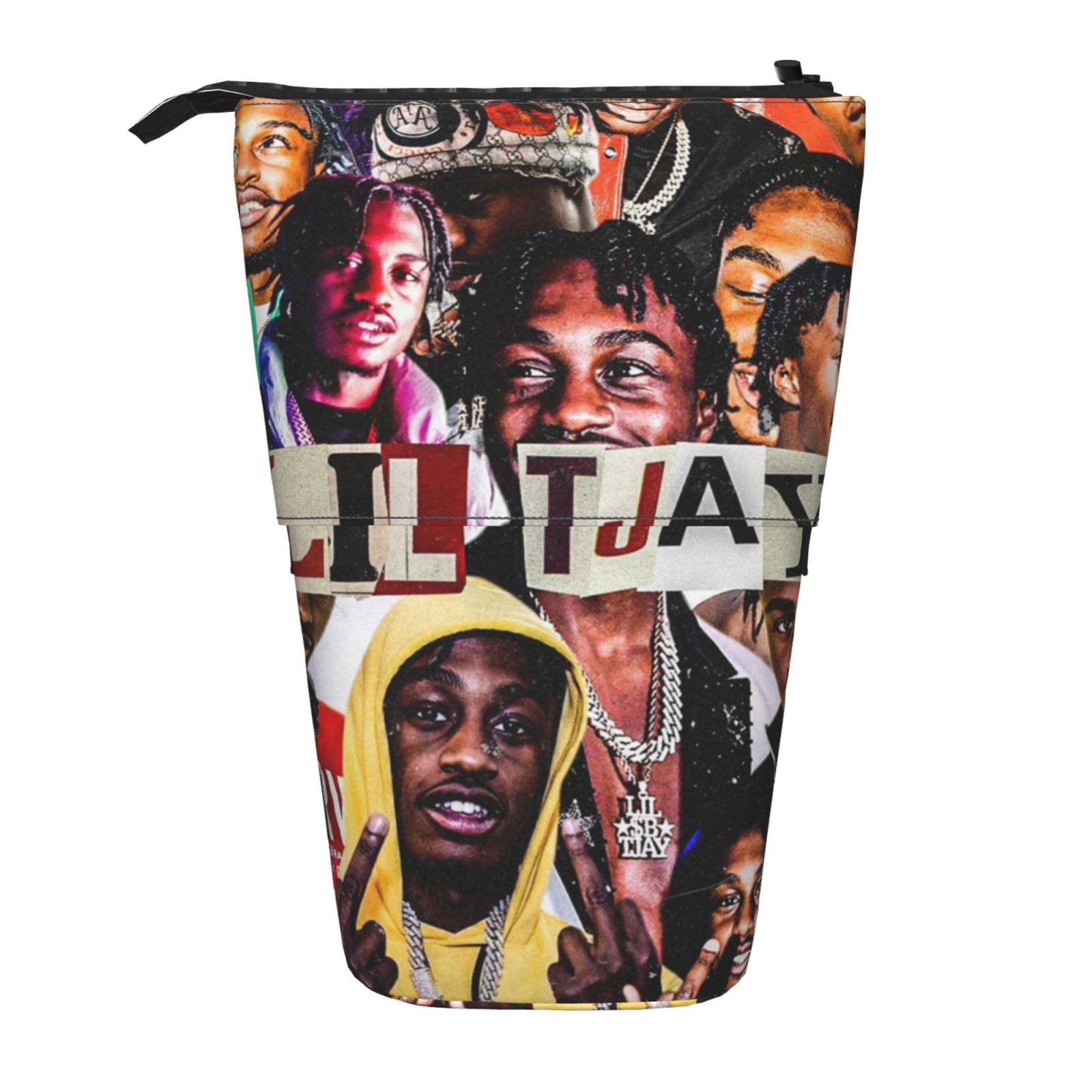 Lil Tjay Poster Standing Pencil Case Pen Bag Telescopic Pencil Holder ...