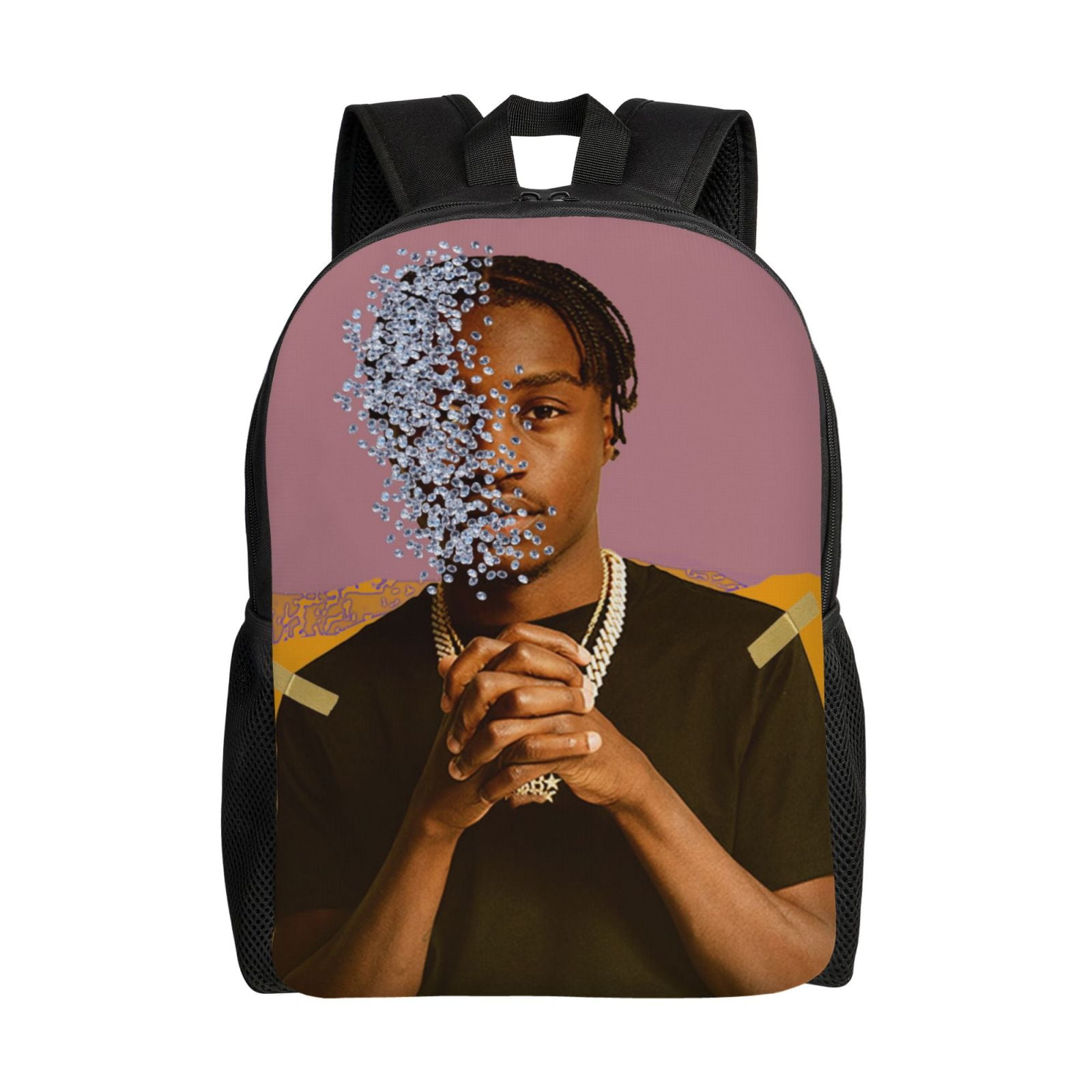 Lil Tjay Rapper Backpack Casual Adjustable Bookbag School Bag Unisex ...